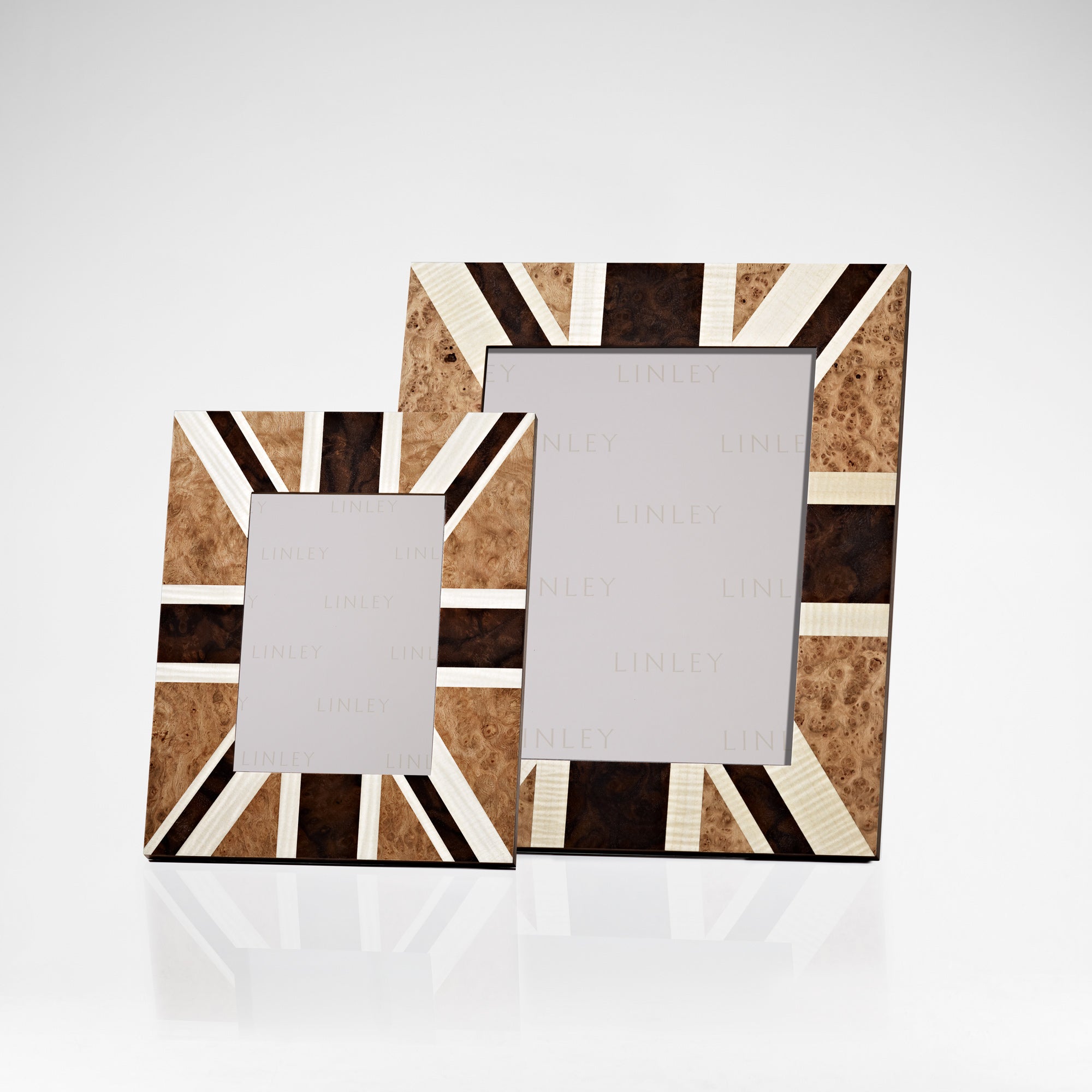 Union Jack Walnut Photograph Frame | Luxury Home Accessories | LINLEY