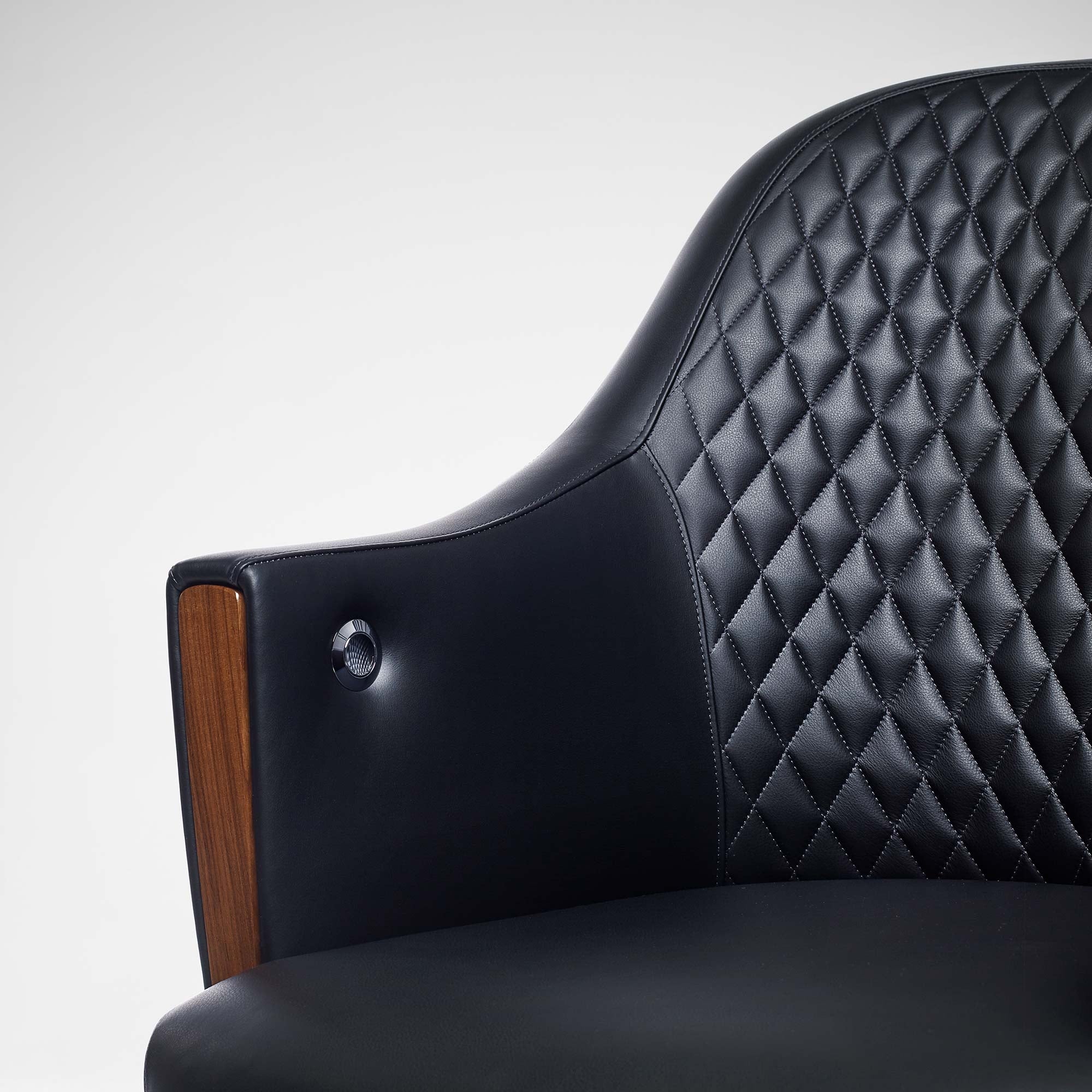 Riviera Quilted Desk Chair | Designer Furniture | LINLEY