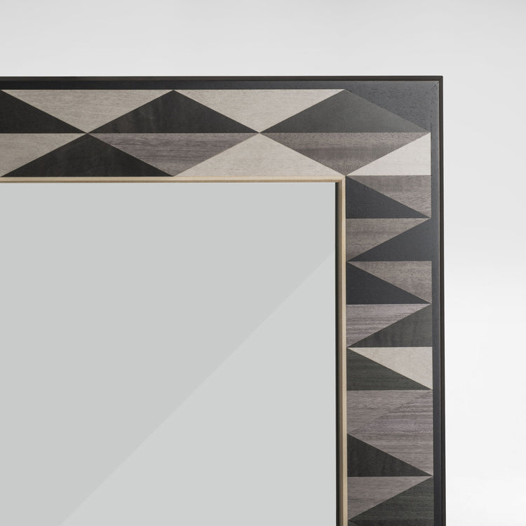 Henley Triangle Monochrome Square Mirror | Designer Furniture | LINLEY